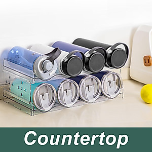 TIPGO Water Bottle Organizer for Cabinet - Cup Organizer for Kitchen Cabinets, Water Bottle Storage Rack, Tumbler Organizer for Kitchen Cabinets, Starbucks Cup Organizer (16 Bottles Capacity)