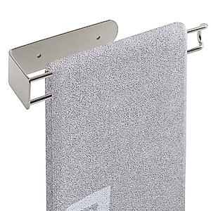 NearMoon Hand Towel Holder/Towel Ring Strong Hold Self Adhesive Bathroom Towel Bar, Thicken Stainless Steel Towel Rack- Sticky Towel Hanger, Contemporary Style, NO Drilling (Brushed Nickel)