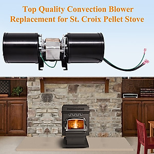 Criditpid Replacement 80P20003-R Convection Blower Fan for St Croix Afton Bay, Auburn, Hastings Pellet Stoves.