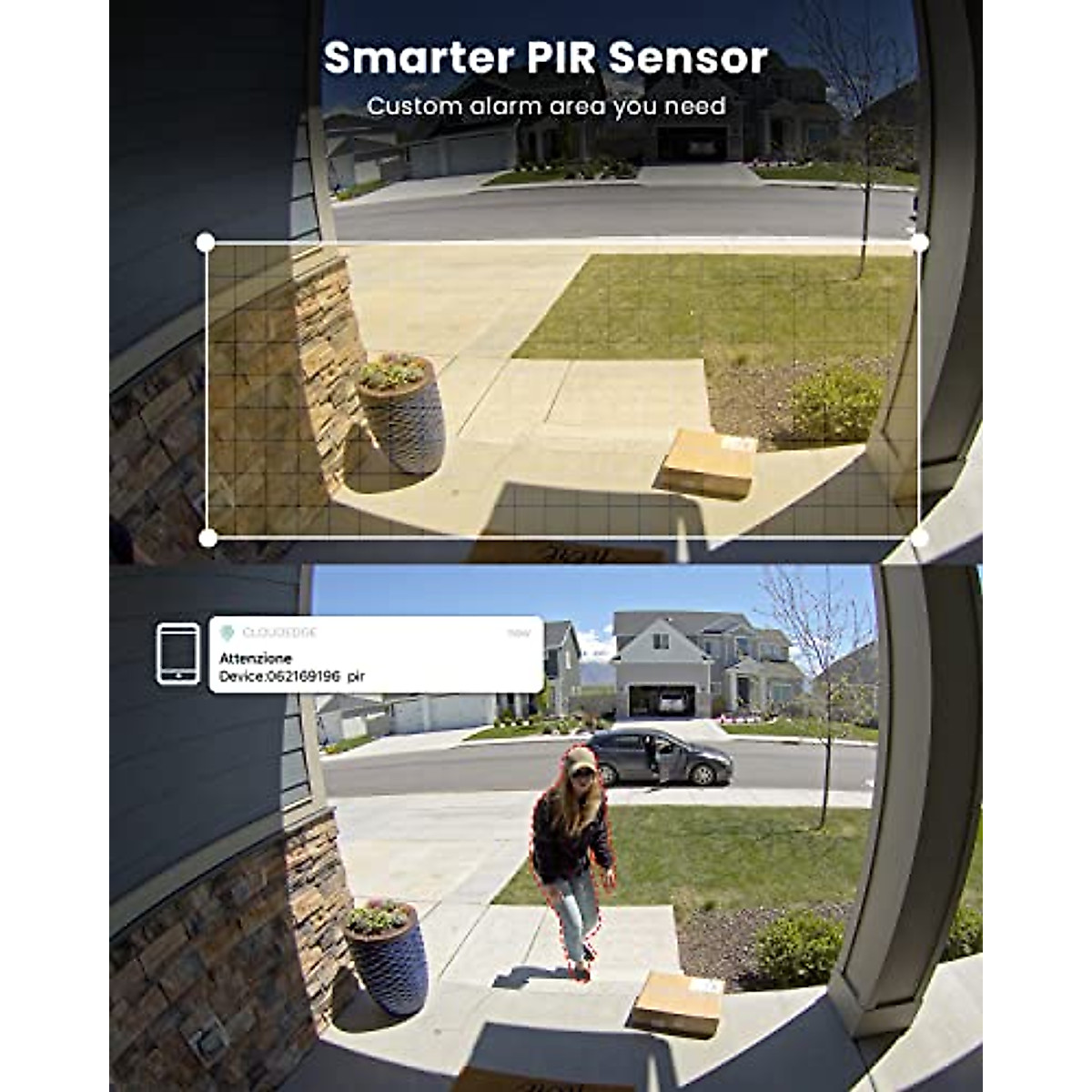 ieGeek Security Cameras Wireless Outdoor 2 Pack, 2K Outdoor Camera Wireless WiFi 360° PTZ Camera, Solar Security Camera with Spotlight/Siren/Motion Detection/3MP Color Night Vision, Works with Alexa