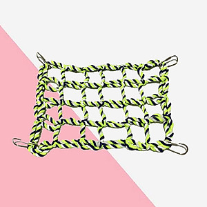 POPETPOP Animal Toys Bird Rope Perches Parrot Toys Chew Toys Hammock Net Animal Activity Toy Mozui Swing Bird Toy Guinea Pig Hammock Chinchilla Cage Ferret Toys Cotton Rope Net Cooling Down