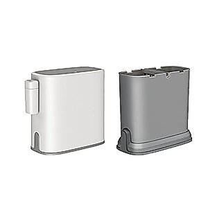 UNNIQ Trash can, Plastic Trash Can with Lid, Rectangular Garbage Container Bin for Bathroom,Bedroom,Kitchen and Office