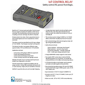 Iot Relay - Enclosed High-Power Power Relay for Arduino, Raspberry Pi, PIC or WiFi, Relay Shield