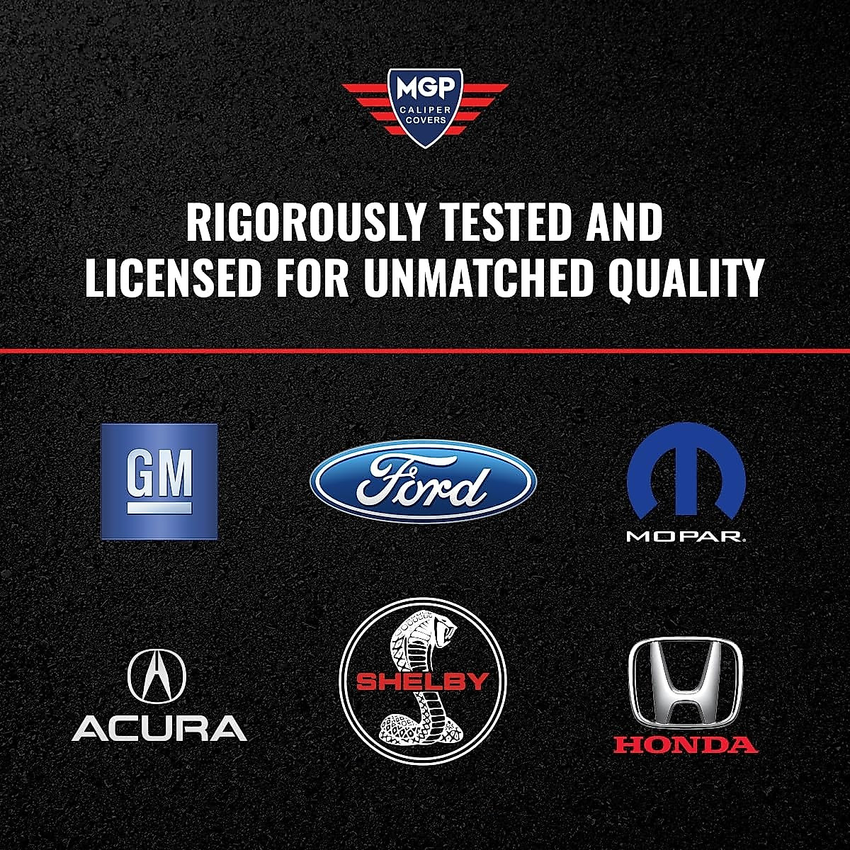 MGP Caliper Covers - Brake Caliper Covers 2012-2020 Ford F-150 (Mechanical Parking Brake) Front and Rear Set - F-150 Logo - Red