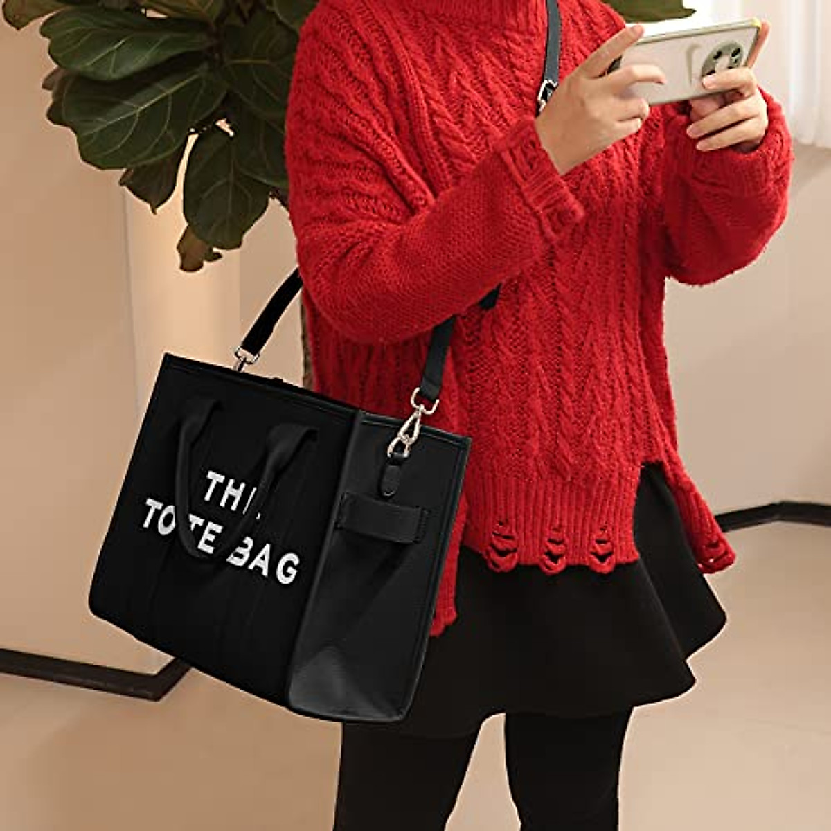 The Tote Bag for Women,PU Leather Tote Bags with zipper, Fashion Handbags/Shoulder Bag/Satchel