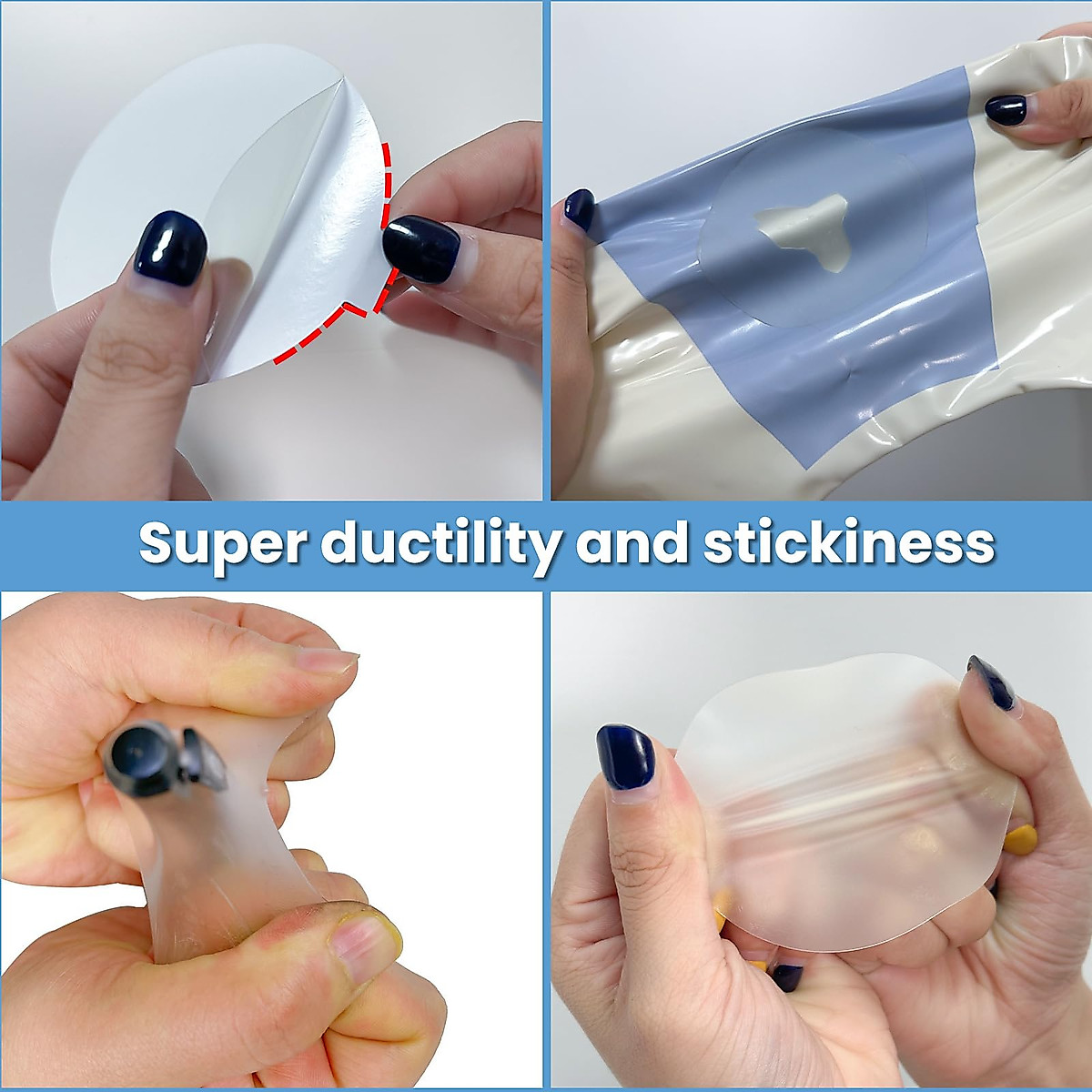 Urdar Brunnr Inflatable Patch Repair Kit Waterproof, Multipurpose Repair Patch for Air Mattress, Bounce House, Pool, Tent, Swimming Ring, Heavy Duty TPU Repair Patch 12Pcs