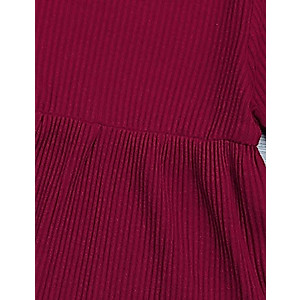 bilison Toddler Baby Girl Dress Flare Long Sleeve Solid Color Irregular Sundress Party Princess Dress