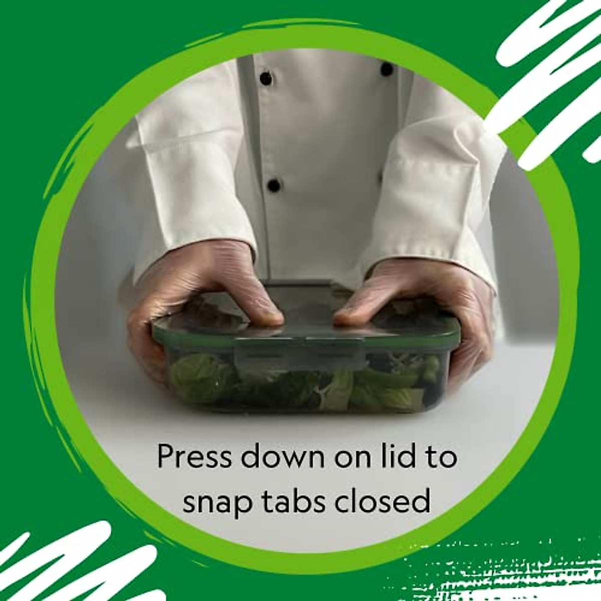 MyGo Container Small To-Go 3-Compartment Food Container, 8" x 8" x 2-1/2", Reusable, Microwave Safe, Smoke/Blue