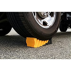 Camco Rv Curved Leveler With Chock - 2 Pack - Easy Drive-On Leveler Adds Up To 4" In Height (44425)