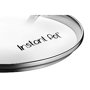 Instant Pot Tempered Glass Lid, 7.6-In, Mini 3-Qt, , Cooking Pot Lid, Stainless Steel Handle and Rim, Clear