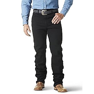 Wrangler Men's Cowboy Cut Active Flex Original Fit Jean, Black, 36W x 34L