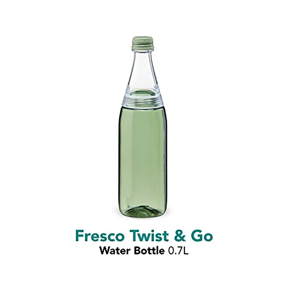 Aladdin Fresco Twist & Go Water Bottle 0.7L Sage Green – Two-Way Leakproof Lid for Easy Filling and Cleaning - Carbonated Beverage Friendly - BPA-Free - Smooth Drinking Spout - Dishwasher Safe