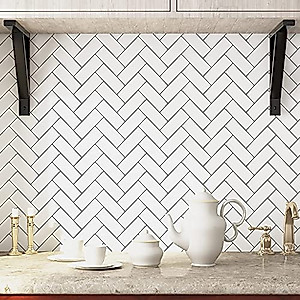 CHICHOME Peel and Stick Wallpaper Self Adhesive Removable Geometric Wallpaper 17.7''x100'' Black and White Modern Vinyl Stripe Brick Wallpaper Decorative Wall Covering for Bedroom Backsplash