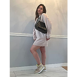 ELDA Crossbody Bag for Women with Tassel Pocketbooks Soft PU Leather Ladies Purses and Handbag Multi Pocket Shoulder Bag