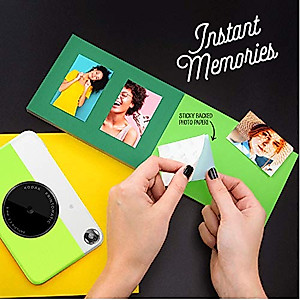 KODAK Printomatic Digital Instant Print Camera - Full Color Prints On ZINK 2x3" Sticky-Backed Photo Paper (Green) Print Memories Instantly