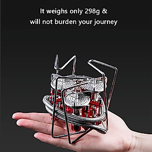 Bulin AirOka B6-A 5800W Portable High-Power Camping Stove Windproof Camping Gas Stove Foldable Mini Camp Propane Burner Three Lightweight burners in one for Outdoor Camping/Picnic/Hiking/Barbecue