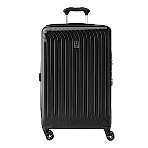 Travelpro Maxlite Air Hardside Expandable Checked Luggage, 8 Spinner Wheels, Lightweight Hard Shell Polycarbonate Suitcase, Black, Checked Medium 25-Inch