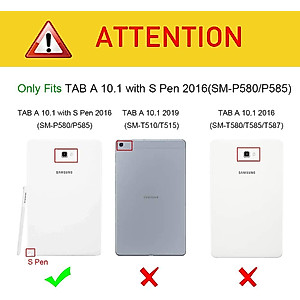 JZ 360 Degrees Kickstand Case Compatible with Samsung Galaxy Tab A 10.1 2016 with S Pen SM-P580 Stand Case Cover with Wrist Strap and Shoulder Strap - Purple