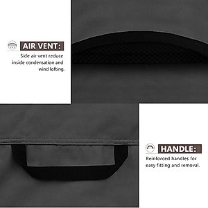 ULTCOVER Waterproof Square Air Conditioner Cover for Outside AC Units Size Upto 34W x 34D x 25H inch, Black