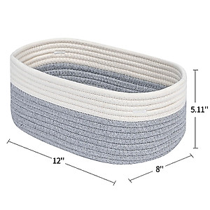 CubesLand Cube Shelf Storage Baskets for Organizing, Woven Shelf, Closet Bins Shelves Toy Basket Box Nursery Baby 2 Packs Organization Off White/Light Gray