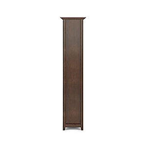 SIMPLIHOME Amherst SOLID WOOD 70 inch x 30 inch Transitional 5 Shelf Bookcase in Russet Brown with 5 Shelves, for the Living Room, Study and Office