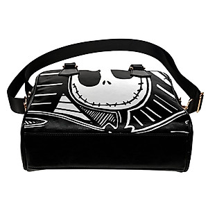 High-grade PU Leather Women Shoulder Handbag Crossbody Bags with Jack Skellington Pattern