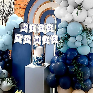 JeVenis Blue Miss to Mrs Banner Something Blue Before I Do Banner for Women Something Blue Bridal Shower Decoration Blue Bridal Shower Bachelorette Engagement Wedding