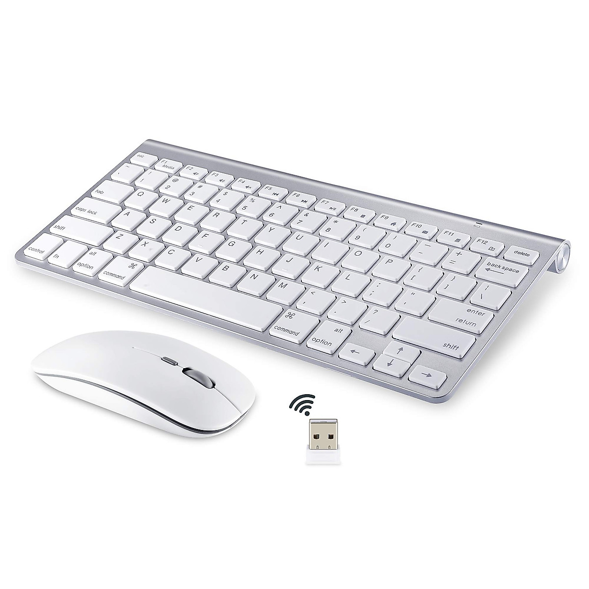 Wireless Keyboard and Mouse Compatible with Imac Macbook Windows Computer and Android Tablets