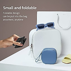 Vekesen Adjustable Foldable Cell Phone Stand 360° Rotating Cellphone Stand Holder iPhone Stand Compatible with All iPhone iPad Tablet 4-10'' Office Desk Accessories (Black)