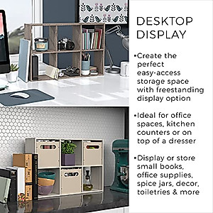 ClosetMaid 5430 Mini 6-Cube Desktop or Wall Mount Organizer, Bleached Walnut