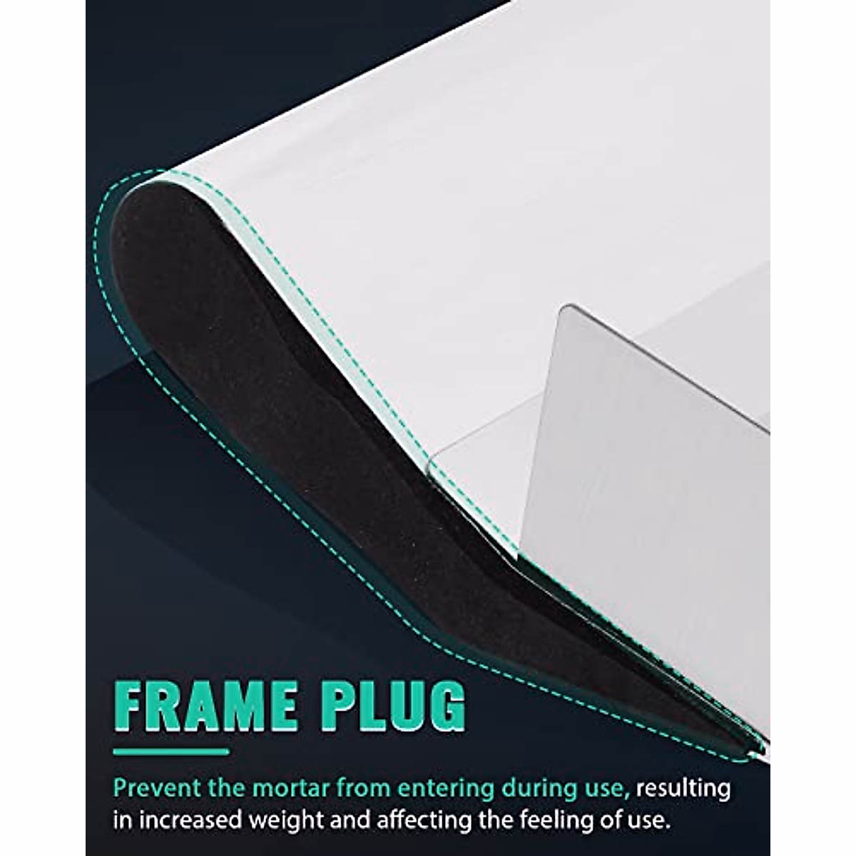 Mxmoonfree Tile Tools 24'' Large Tile Trowel 2/5" x 2/5" Square Notch Trowel Tile Adhesive Spreader, Perfect for Large Tiles Flooring & Tiling Masonry Hand Trowel