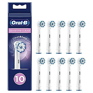 Oral-B Sensitive Clean Replacement Toothbrush Head, Pack of 10 Counts, Mailbox Sized Pack