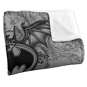 Batman Winged Logo Silky Touch Super Soft Throw Blanket 36" x 58",Winged Logo