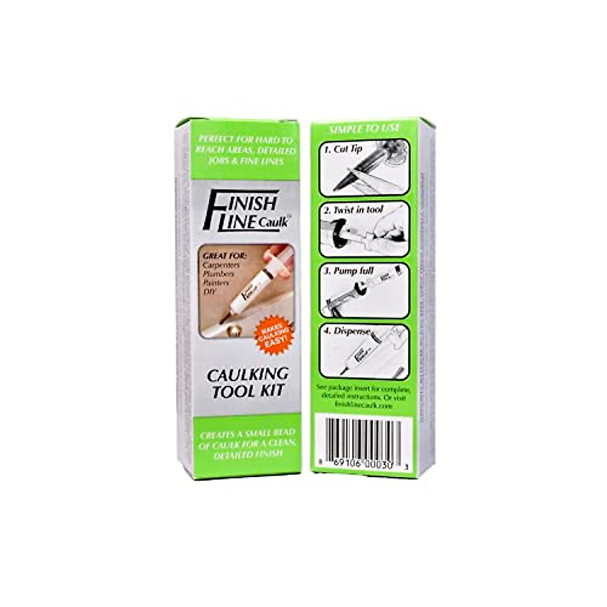 Finish Line Caulk Tool Precision Caulking System Starter Set