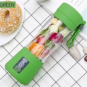 Generic Portable Blender USB Rechargeable Best Personal Blender for Shakes and Smoothies, with 4 Ultra-sharp Blades for Travel, Office & Sports (Green), SMALL