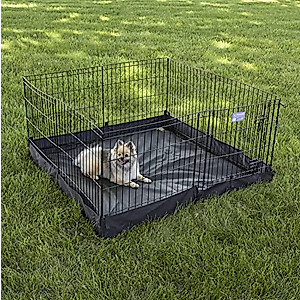 MidWest Homes for Pets Square Exercise Pen Fabric Mesh Bottom, 22.05"L x 9.85"W x 9.85"H