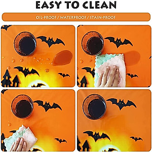 IAXSEE 3 Packs Waterproof Halloween Tablecloth, Rectangle Disposable Table Cover Plastic Table Cloths for Halloween Party Decoration Supplies, 54 x 73 inches