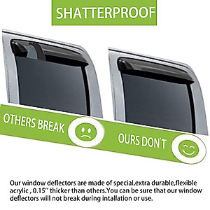 Side Window Visors Window Shade Rain Guards Vent Deflectors Fit Ford F150 1997-2003, F250 Light Duty Super Cab 1997-1999, 4PCS 94808