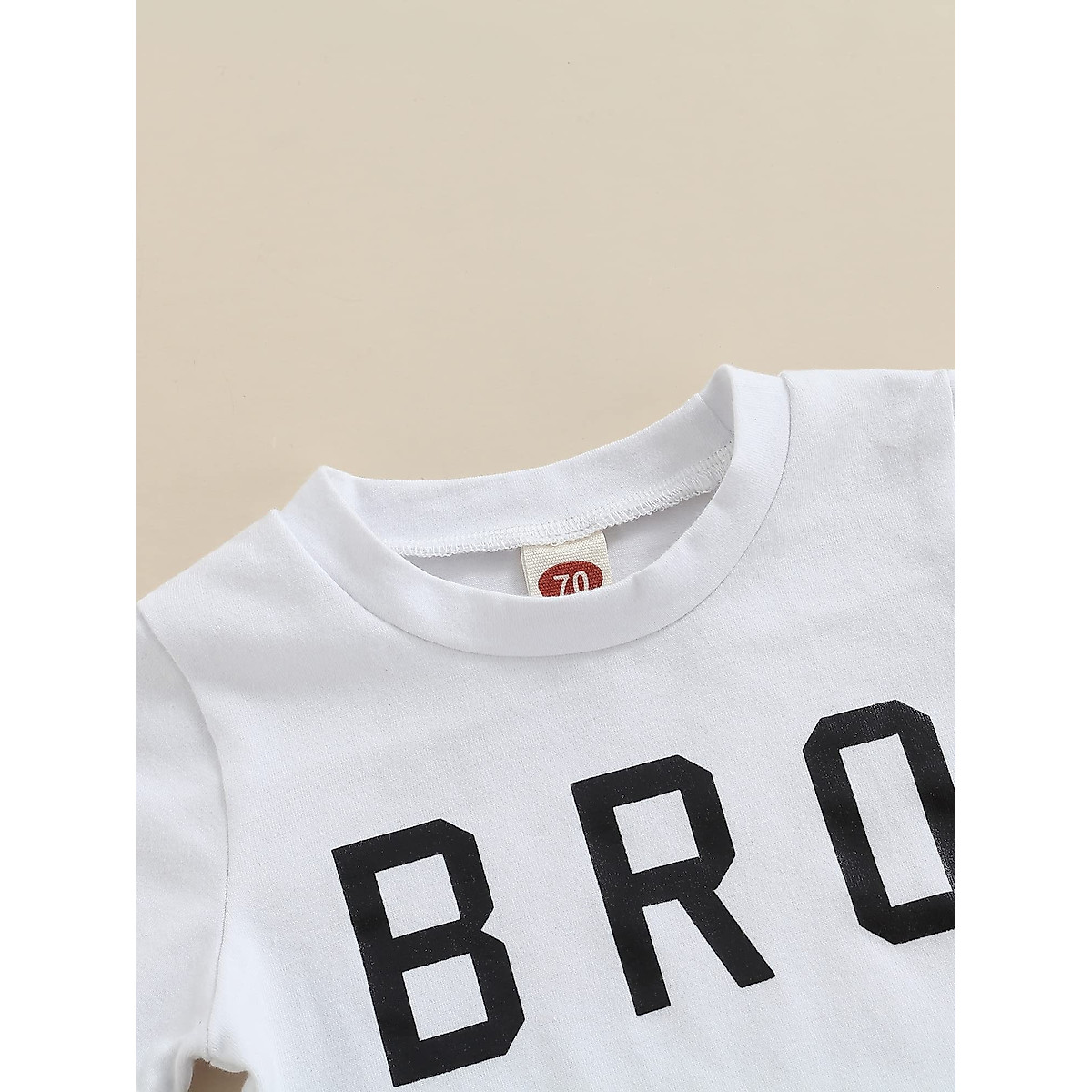 Baby Boys Clothes Sets Short Sleeve Letter Printed T-Shirt Tops + Solid Color Short Pants (White, 0-3 Months)