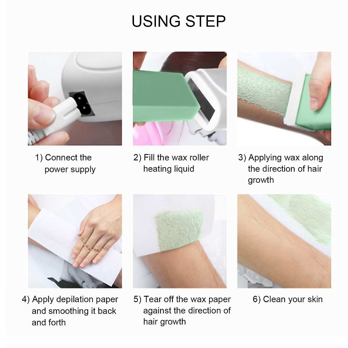 Roll-On Wax Cartridge for Hair Removal 100g Roller Depilatory Wax for Body Legs Arms Armpit Bikini Hair Removal Professional or Home Uses(Tea Tree)