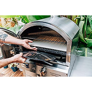 Summerset 'The Oven' Outdoor Freestanding Large Capacity Gas Oven with Pizza Stone, Smoker Box and Mobile Cart, 304 Stainless Steel Construction, Natural Gas