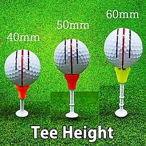 BIRDIE79 Upgraded Premium Big Head(Silicone) Golf Tees 3-1/4 – Height Adjustable – Easy Tee Up -Tee Off with Greater Consistency – Excellent Durability – Golf Tee Hanger – 1Pack (9)