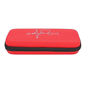 Stethoscope Carrying Case, Stethescopencase Case, Stethescopencase Holder, Portable Household Stethoscope Storage Box Organizer Case Storage Bag Container(Red)