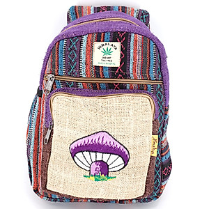 HIMALAYA HANDMADE Hemp Sling Backpack Hippie Backpack Festival Backpack Hiking Backpack 100 Percent Hemp Crossbody Bag FAIR TRADE Handmade with Love., Purple