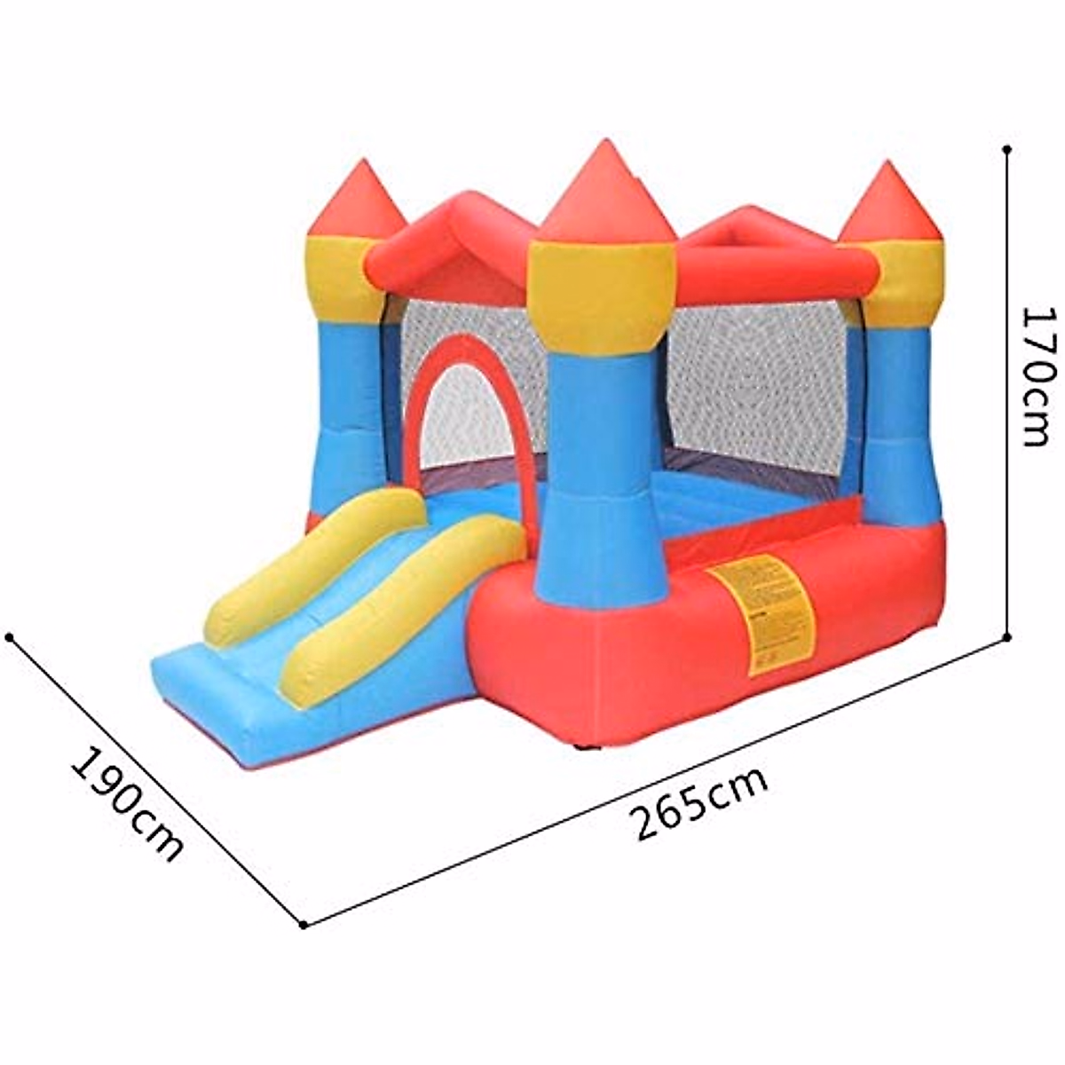 Inflatable Castle for Children, Trampoline Home Small Inflatable Slide Parent-Children S Playground Kindergarten Indoornd Outdoor Toy Playground Colors 265 190 170Cm