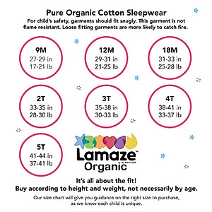 Lamaze Organic Baby baby boys Pure Organic Cotton Long Sleeve Tight Fit Pjs, 2 Piece Pajama Set, Green Bears, 2-3T US