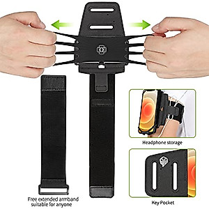 LWDUDE Running Phone Holder for Legs Waist Arms. Running Armband Phone Holder is 360° Rotatable and Detachable. Running Phone Armband for iPhone, Samsung, Lenovo, Google, All 4.5-7.8 inch Phones