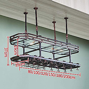 Wine Glass Rack Upside Down Bar Bar Creative Goblet Rack European Style Home J1023, PIBM, 80x35cm