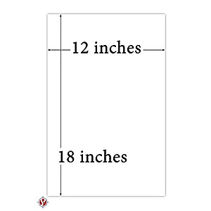 Blank White Cardstock 12” x 18” Inches | Heavyweight 100lb Cover (270 gsm) | 50 Sheets Per Pack