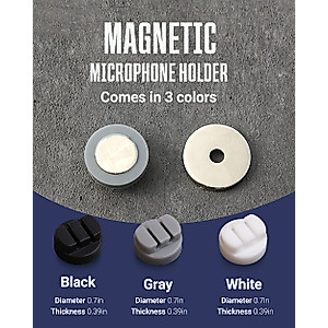 BALSANG BA06 Magnetic Holder for Lavalier Microphone | White Microphone Holder & Wire Clips | Tiny Microphone Accessories | Mini Mic Cable Clips & Wire Holders | Wire holder for Clip Microphone